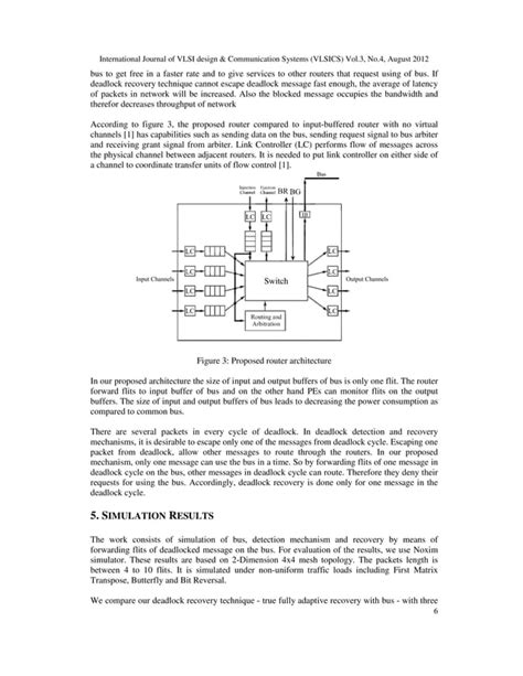Deadlock Recovery Technique In Bus Enhanced Noc Architecture Pdf