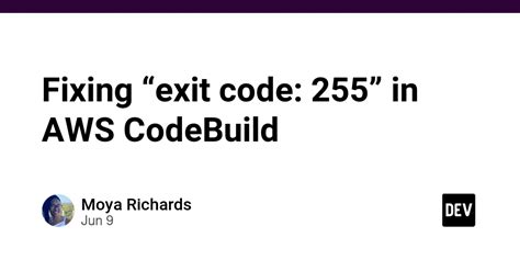 Fixing “exit Code 255” In Aws Codebuild Dev Community