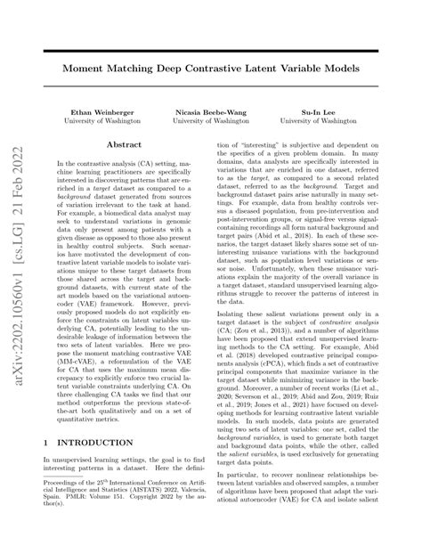 Pdf Moment Matching Deep Contrastive Latent Variable Models