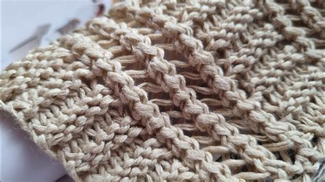 Рельефно ажурный вертикальный узор спицами ️🧶knitting Pattern Youtube