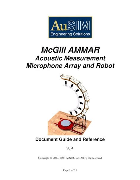 Pdf Acoustic Measurement Microphone Array And Robot The Acoustic Measurement Microphone Array