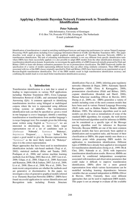 [pdf] applying a dynamic bayesian network framework to transliteration