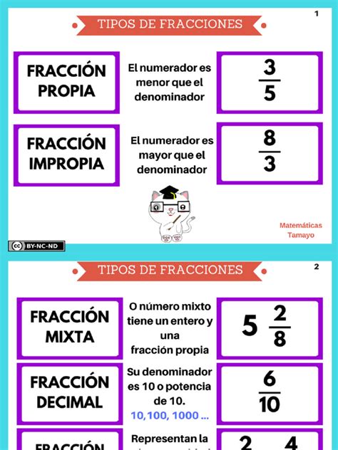 Tipos De Fracciones Pdf