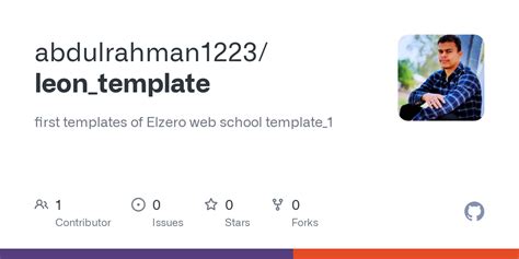 Github Abdulrahman1223leontemplate First Templates Of Elzero Web