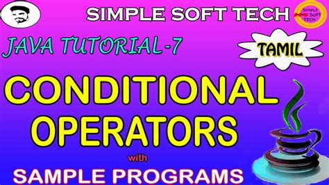 Conditional Operator In Java Operators Tamil தமிழ் Youtube