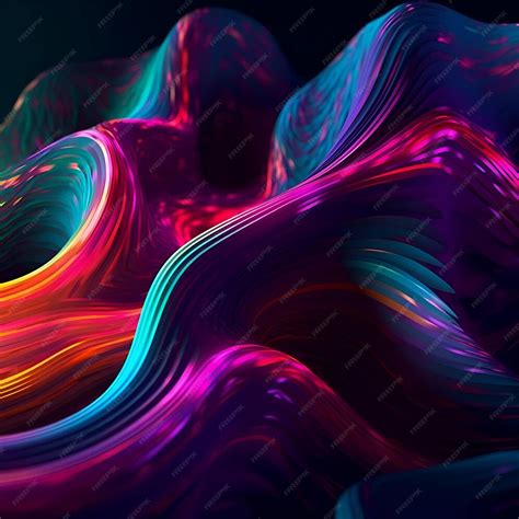 Premium Ai Image 3d Rendering Abstract Wavy Background Computer Generated Illustration