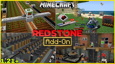 Redstone Addon 1 21 Mcpe Bedrock Mod Mc Mod