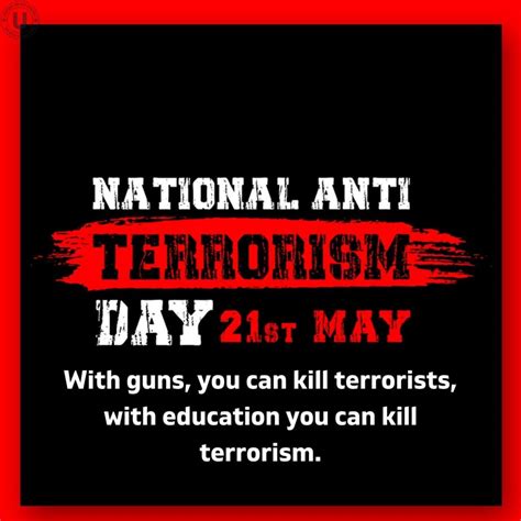 National Anti Terrorism Day 2022 Top Quotes Slogans Posters And