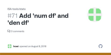 Add Num Df And Den Df · Issue 71 · Isa Toolsstato · Github