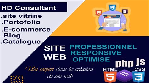 je vais créer concevoir votre site web professionnel adaptable a vos