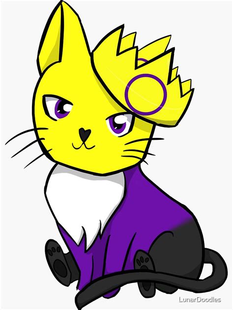 Non Binary Intersex Pride Cat Sticker For Sale By Lunardoodles