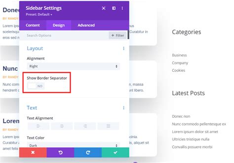 How To Remove The Divi Sidebar Border