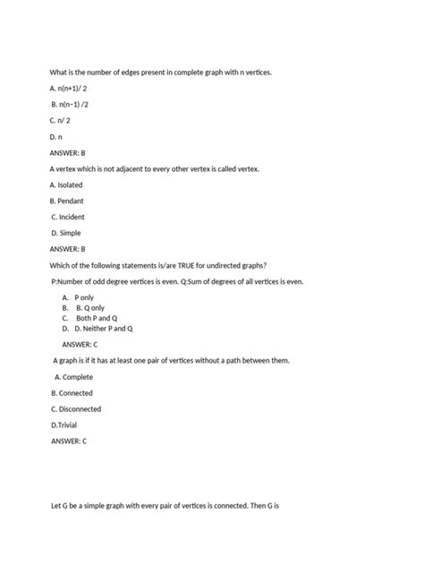 Graph Theory Mcq Pdf
