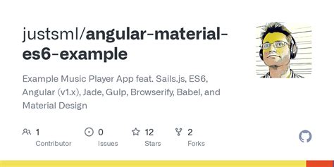 Github Justsml Angular Material Es Example Example Music Player App