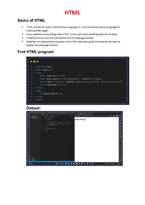 Basics Of Html This Is Basic Of Html Basics Of Html Html Stands For