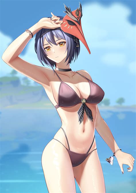 Kujou Sara Genshin Impact Drawn By Dealesis Danbooru