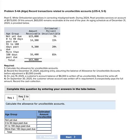 solved problem 5 4a algo ﻿record transactions related to