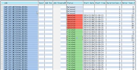3442736 Job Sapsrtmeteringreorg Is Canceled Due To Conflict