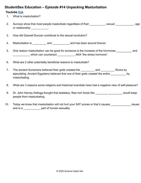 Crash Course Sex Education Episode14 By Science Geek Gal Tpt