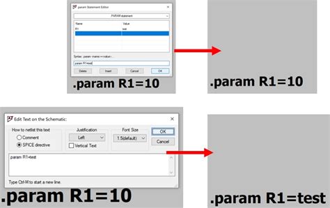 LTspice Statement Editor Does Not Update Need To Use Edit Text Change To Change Param Values