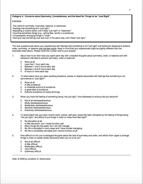 Dimensional Obsessive Compulsive Scale Picture 4 Earl At Vanderbilt University