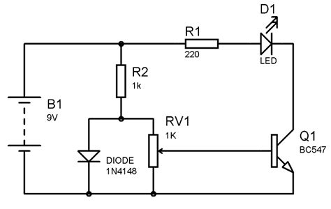 Simple Heat Sensor Or Temperature Sensor Circuit Diagram