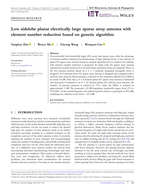 Pdf Low Sidelobe Planar Electrically Large Sparse Array Antenna With