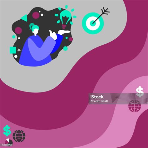 최근 혁신적인 아이디어를 제시하는 사업가 새로운 개념을 보여주는 서있는 여성 경영진은 현재 발표를 지적합니다 늦은 업데이트를 생각하는 작업자 개념에 대한 스톡 벡터 아트 및