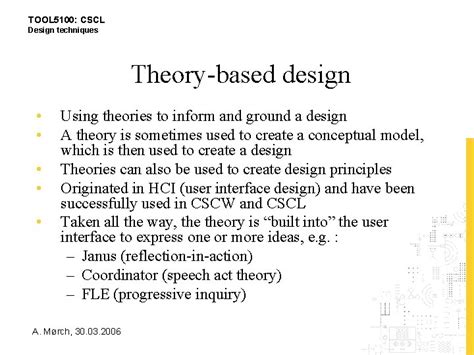 Tool 5100 Cscl Design Techniques Design Techniques Anders