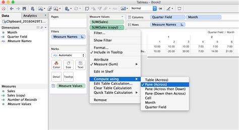 Tableau Create A Running Sum By Quarter Of Year Stack Overflow