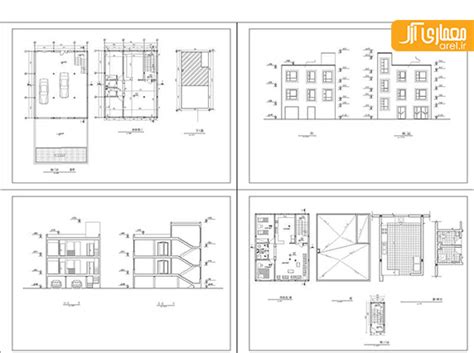 دانلود پلان ساختمان مسکونی 2 طبقه آرل