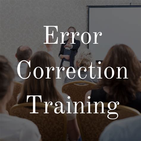 Error Correction Training Dot Compliance Training