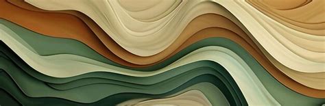 Abstract Wavy Patterns In Earthy Tones Create A Soothing Visual Effect With Layers Of Beige