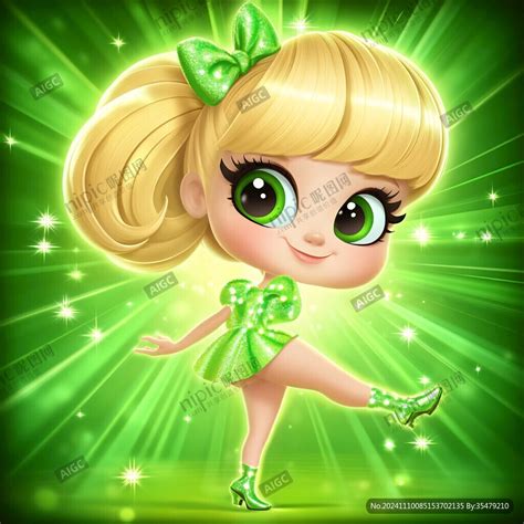 Ai创作图儿插女孩 魔法俏佳人 幸运草姑娘 小女孩儿插 活泼萌萌哒小萝莉 3d卡通女孩 四叶草拟人吉祥物 绿叶小精灵 小魔仙 麻花辫小精灵