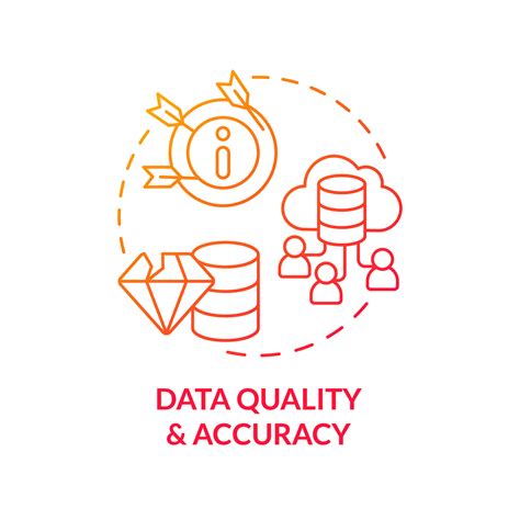 Gradient Data Quality And Accuracy Concept Thin Line Icon Isolated Vector Representing Data