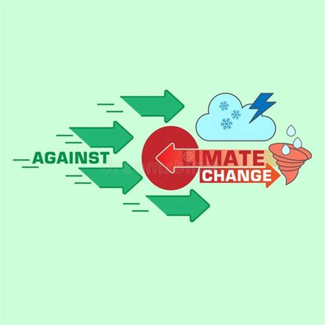 Contra El Cambio Climático Ilustración Del Vector Ilustración De