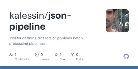 GitHub Kalessin Json Pipeline Tool For Defining Dict Lists Or Jsonlines Batch Processing