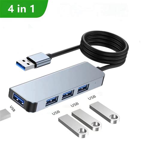 In Ultra Thin Elongated Portable Hub Mini Usb Hub Extension