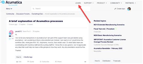 A Brief Explanation Of Acumatica Processes Community