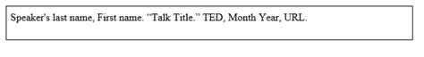 How To Cite A TED Talk In APA And MLA Format And Examples