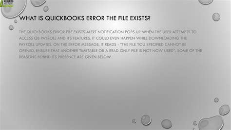Ppt What Is Quickbooks File Exists Error And How To Fix It Powerpoint Presentation Id11242820