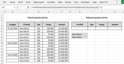 3 Langkah Membuat List Data Validation Excel Untuk Rekap Data Penjualan
