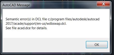 Error In Dialog File When Performing A Tag Swap Or Tag Update In Autocad