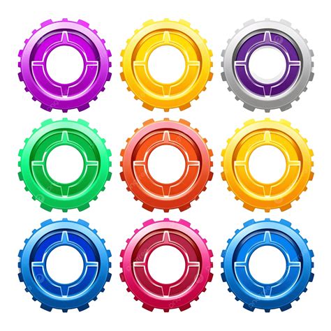 Setting Or Tool Symbol Colorful Game Button Setting Tool Set Up Png