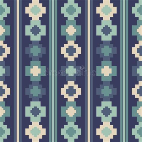 Aztec Elements From Squares Seamless Pattern Textile Ethnic Boho