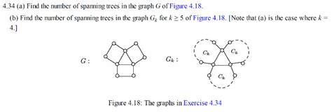 solved 4 34 a find the number of spanning trees in the