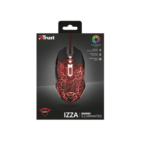 Trust Gxt 105 Izza Wired Gaming Mouse 6 Buttons Led Light 21683 Office Point