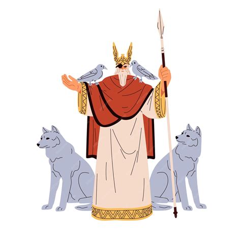 Premium Vector Odin Germanic God Deity Of Old Nordic Mythology