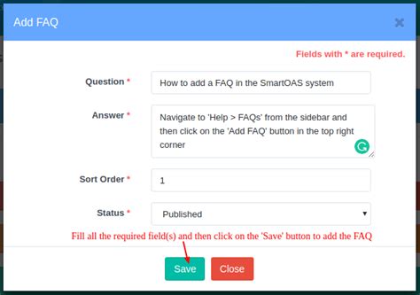 How To Add A Faq In The Smartoas System