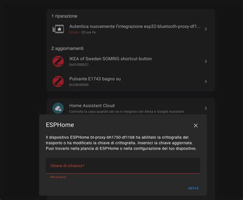 ESPHome Removing Sticky Auto Detected Repair Device Authentication Expired For ESPHome Spare